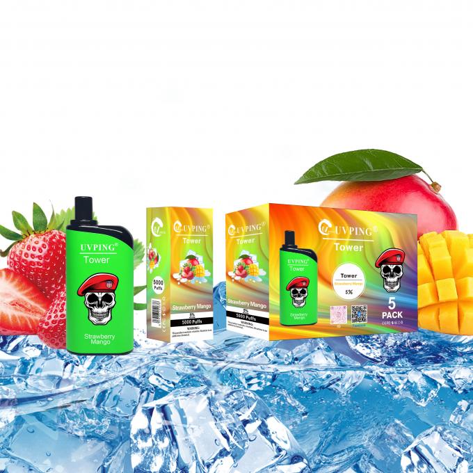 2mg 3mg 5mg Nicotine Rectangular Vape Pen Cotton Candy Flavor